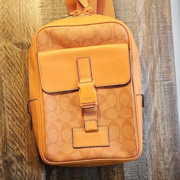 Coach | Bags | Coach Track Pack In Signature Canvas | Poshmark